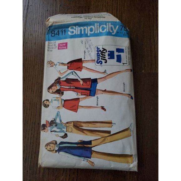 Simplicity | Office | Vintage Simplicity Sewing Pattern 841 1969 Size ...